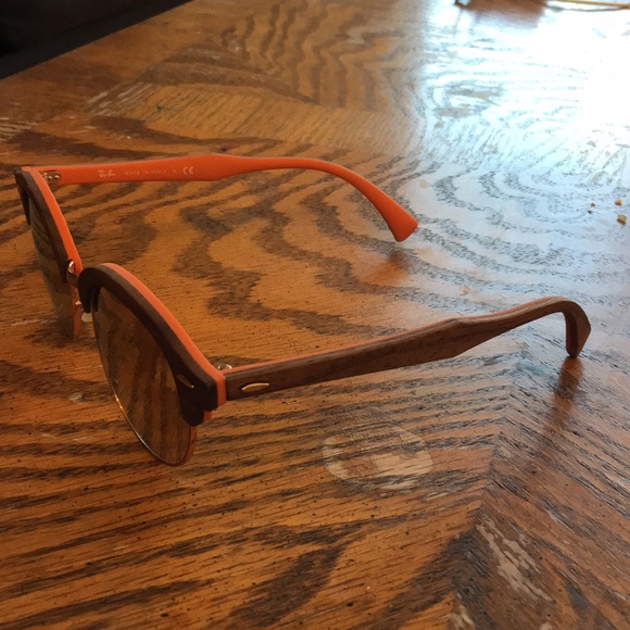 Ray-Ban | Accessories | Ray Ban Clubmaster Round Wood | Poshmark